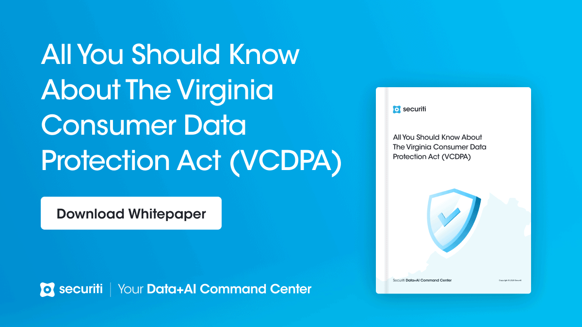 Virginia's Consumer Data Protection Act (VCDPA): White Paper - Securiti