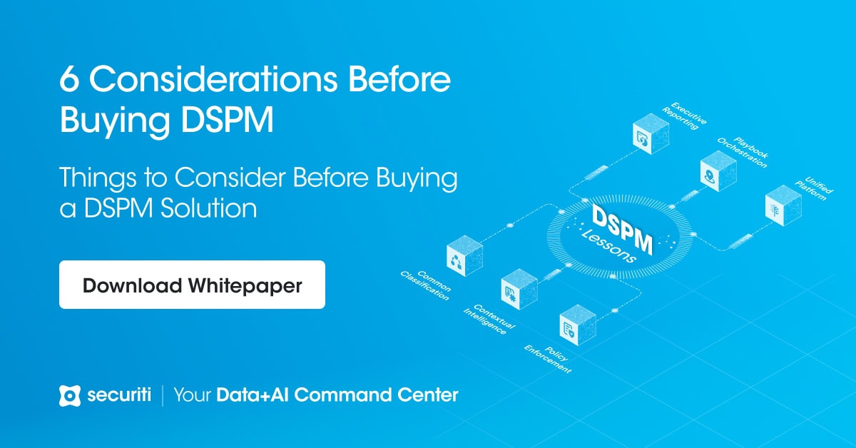 6 Considerations Before Buying DSPM - Securiti