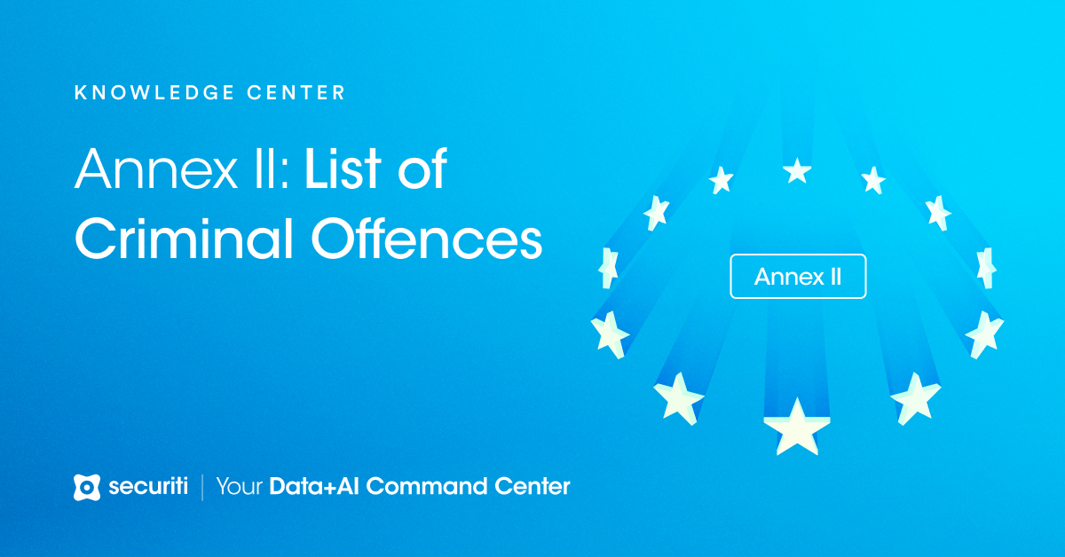Annex II: List of Criminal Offences & EU AI Act - Securiti